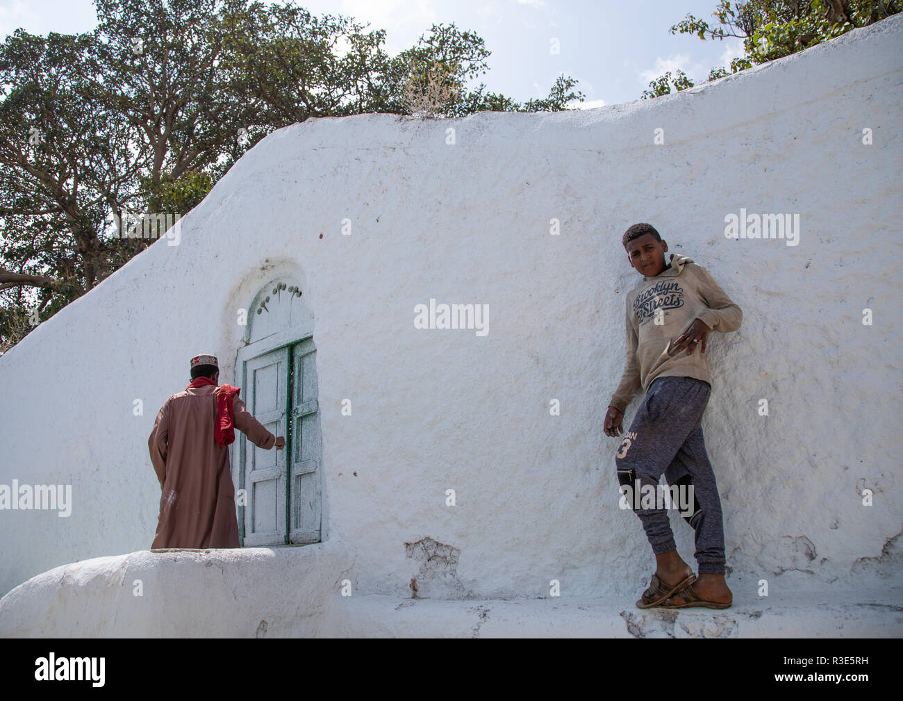 Entrance of a holy muslim site, Harari Region, Harar, Ethiopia Stock ...