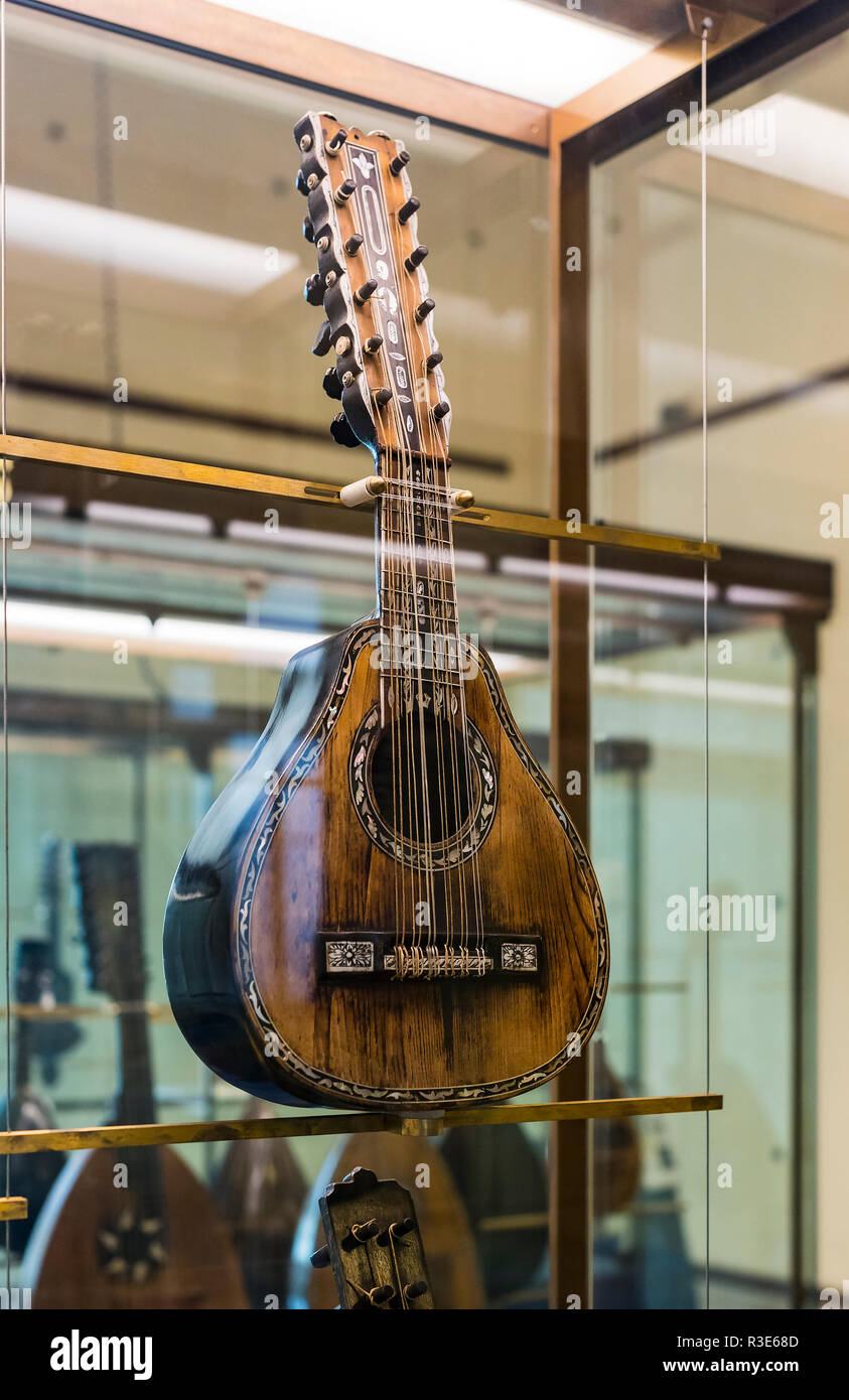 MILAN, ITALY - 6 JUNE 2018 : Exhibition of musical instruments of Milan ...