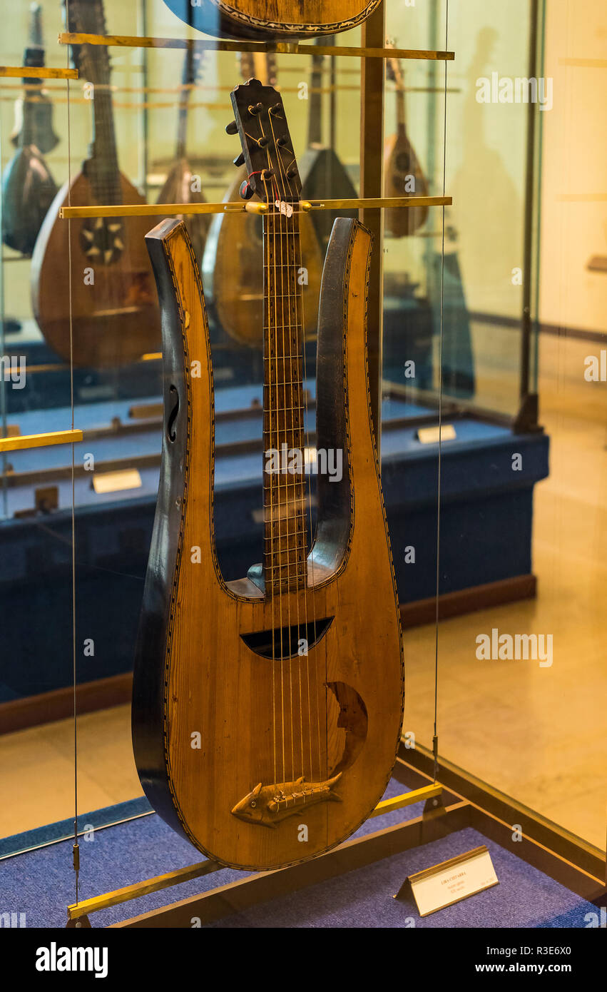 MILAN, ITALY - 6 JUNE 2018 : Exhibition of musical instruments of Milan ...