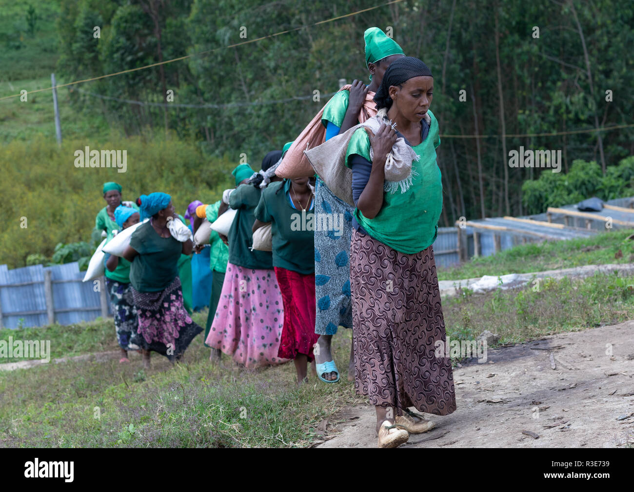 Carrying bags farm hi-res stock photography and images - Alamy