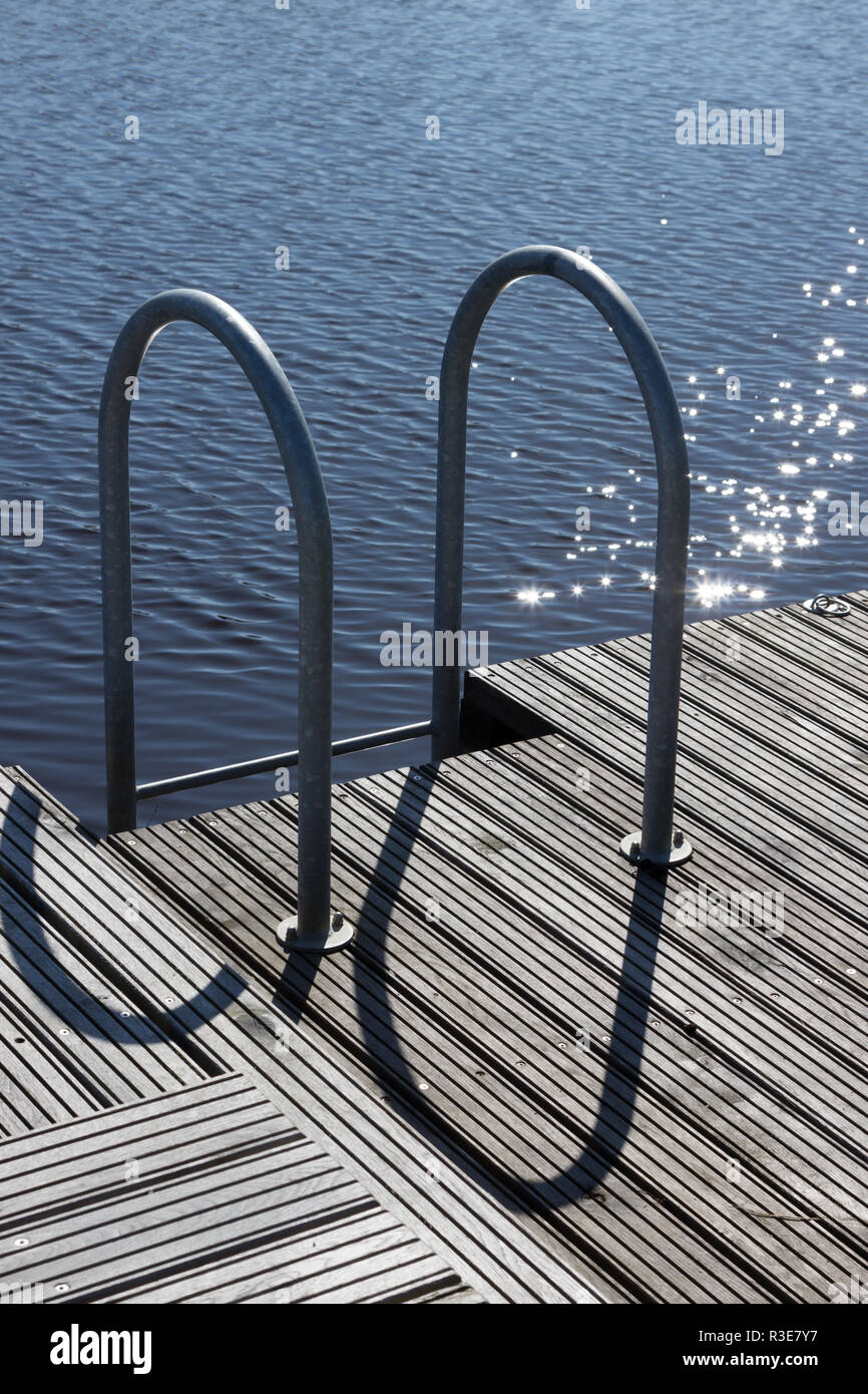 swim ladder on the jetty Stock Photo - Alamy