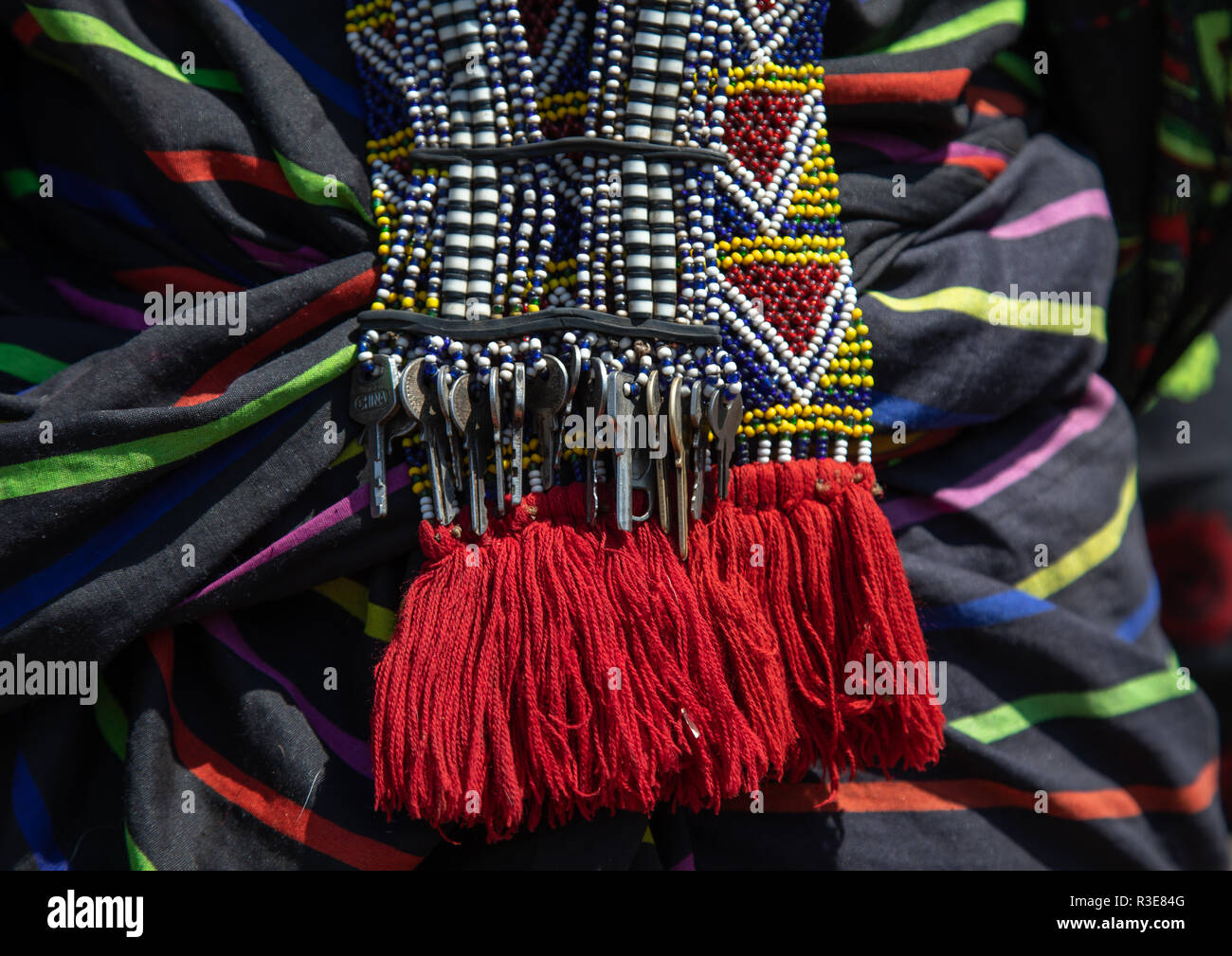 Issa tribe woman with a beaded necklace, Afar Region, Gewane, Ethiopia ...