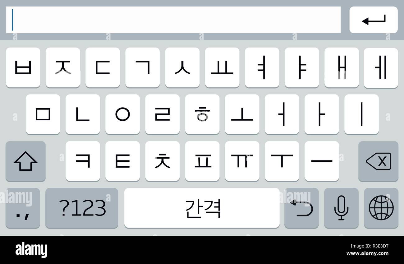 Virtual korean keyboard - amseofbseo