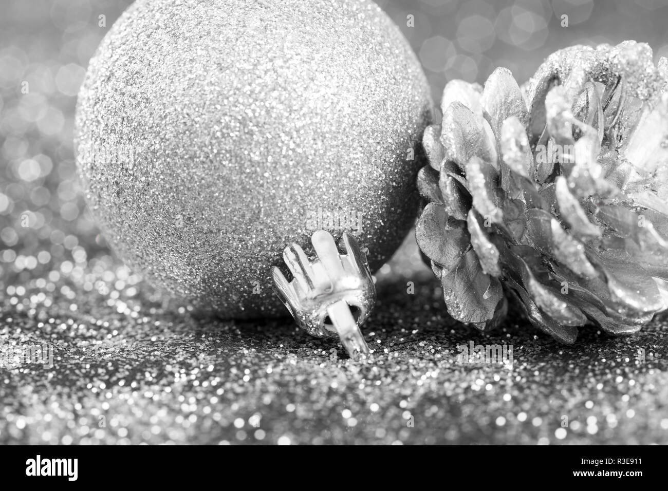 Christmas background backdrop decorations Black and White Stock Photos ...