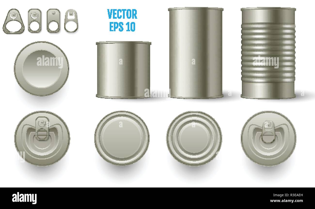 Cylindrical cans Stock Vector Images - Alamy