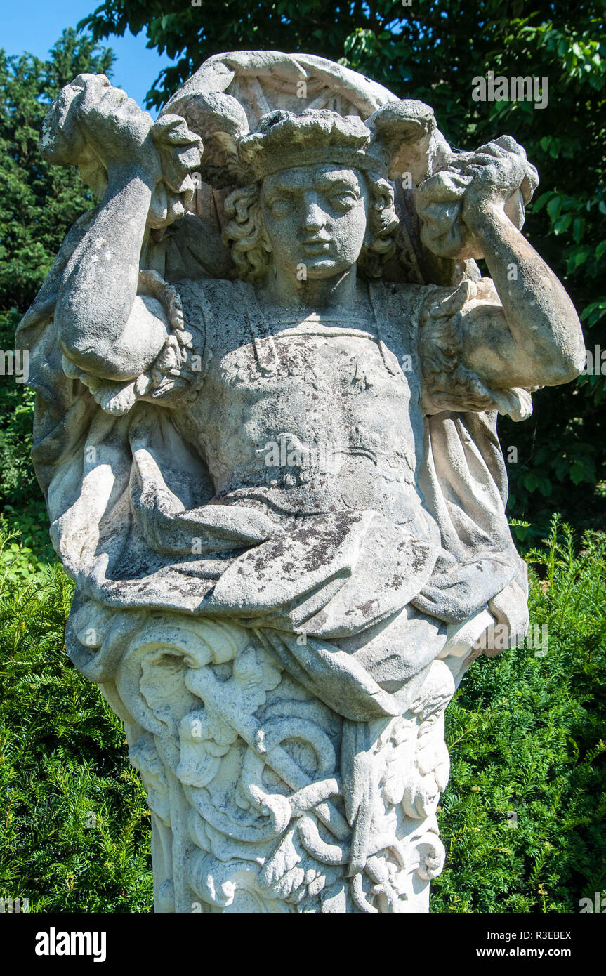 statue in bodnant gardens,wales Stock Photo - Alamy