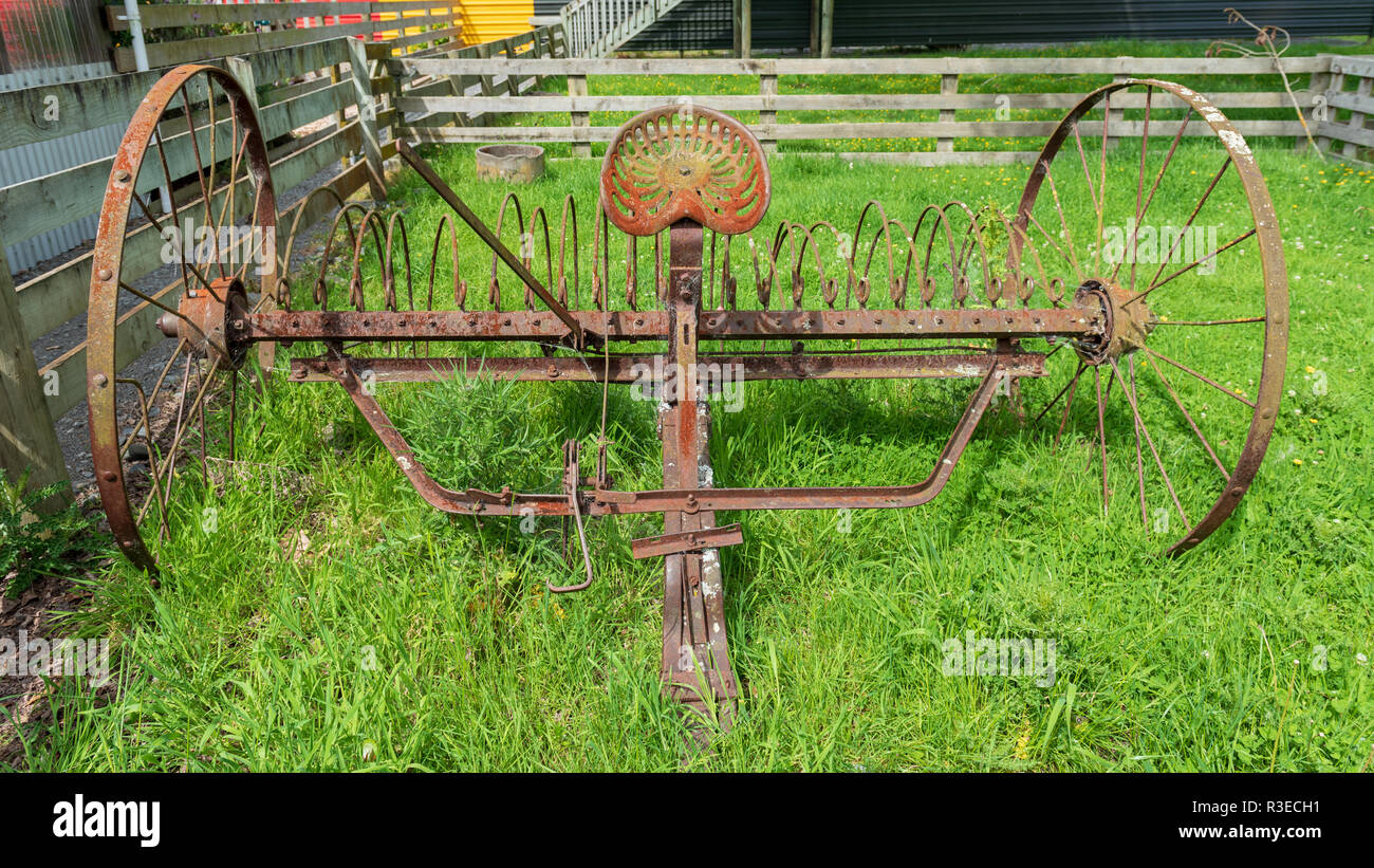 Old rusted metal farming equipment discarded and unused Stock Photo - Alamy