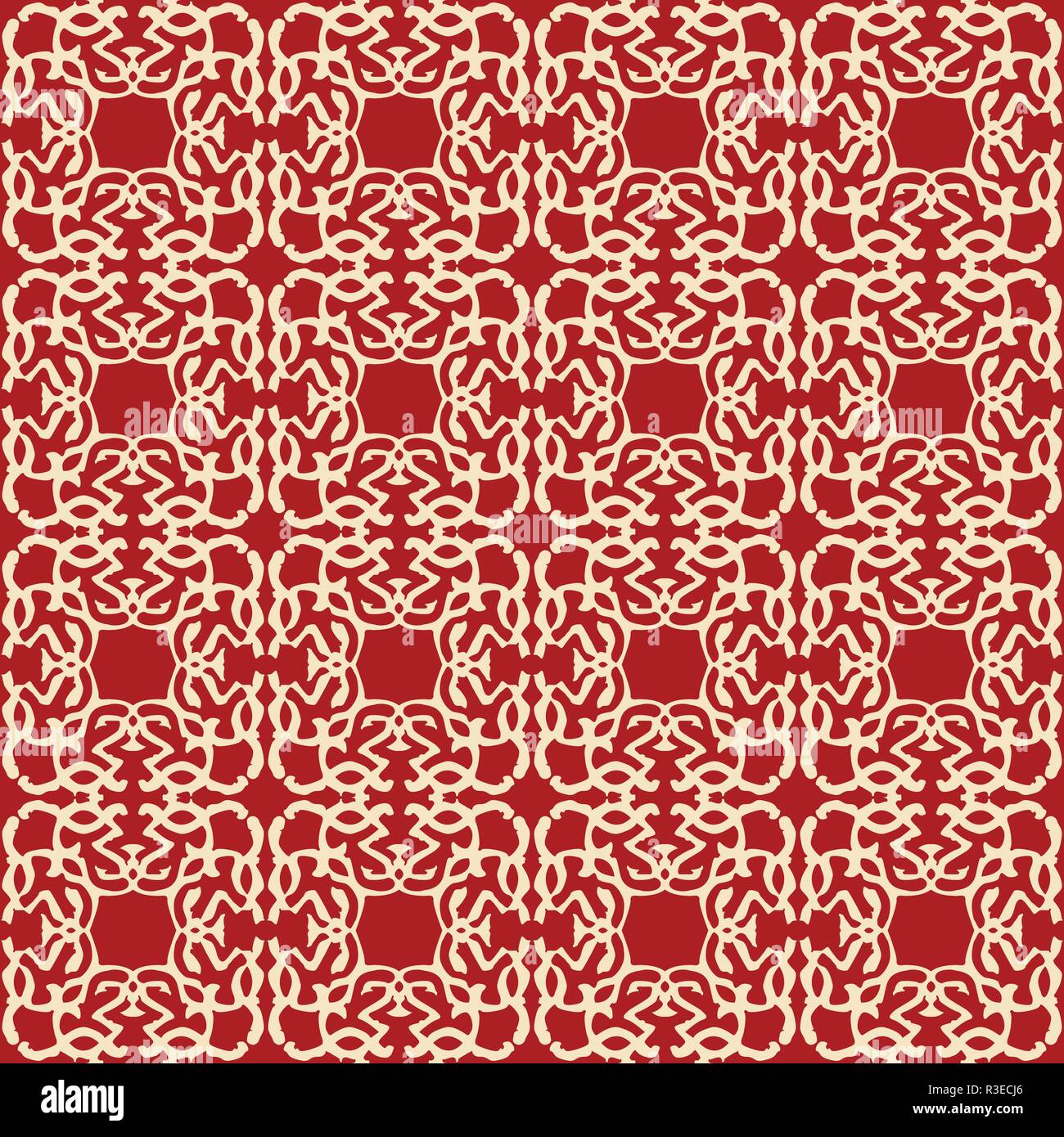 Red and white royal pattern. The Seamless vector background Stock ...