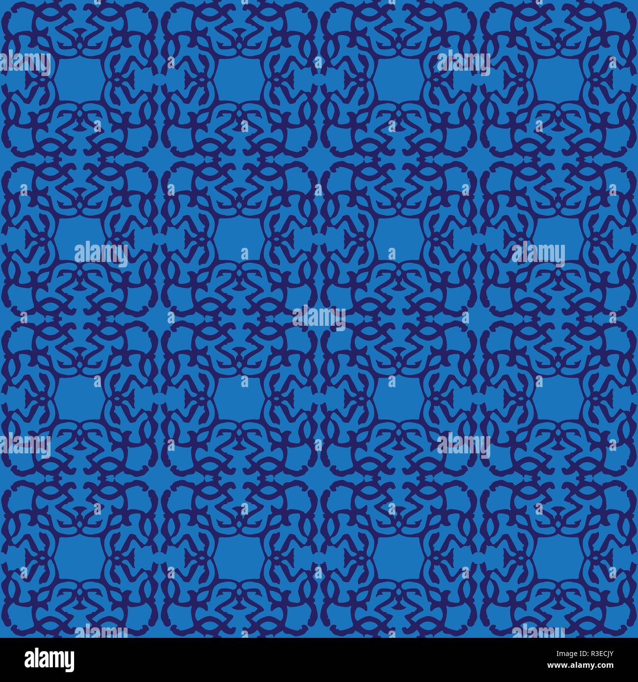Blue royal pattern. The Seamless vector background Stock Vector Image ...