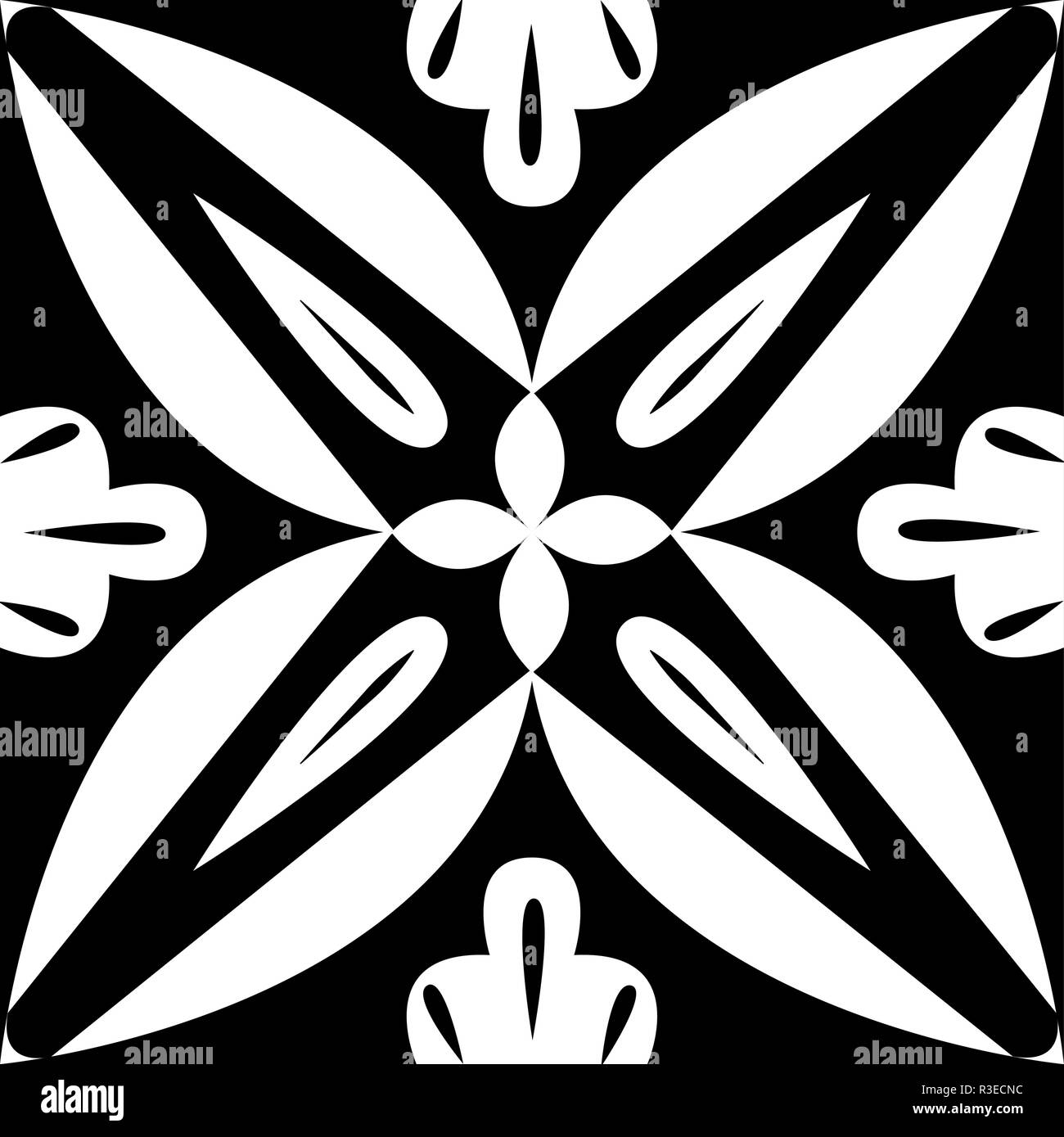 Black nad white royal pattern. The Seamless vector background Stock ...