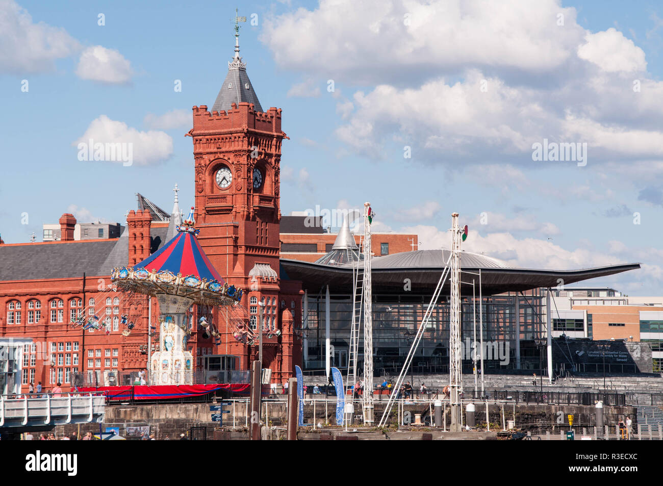 cardiff waterfront in wales Stock Photo - Alamy