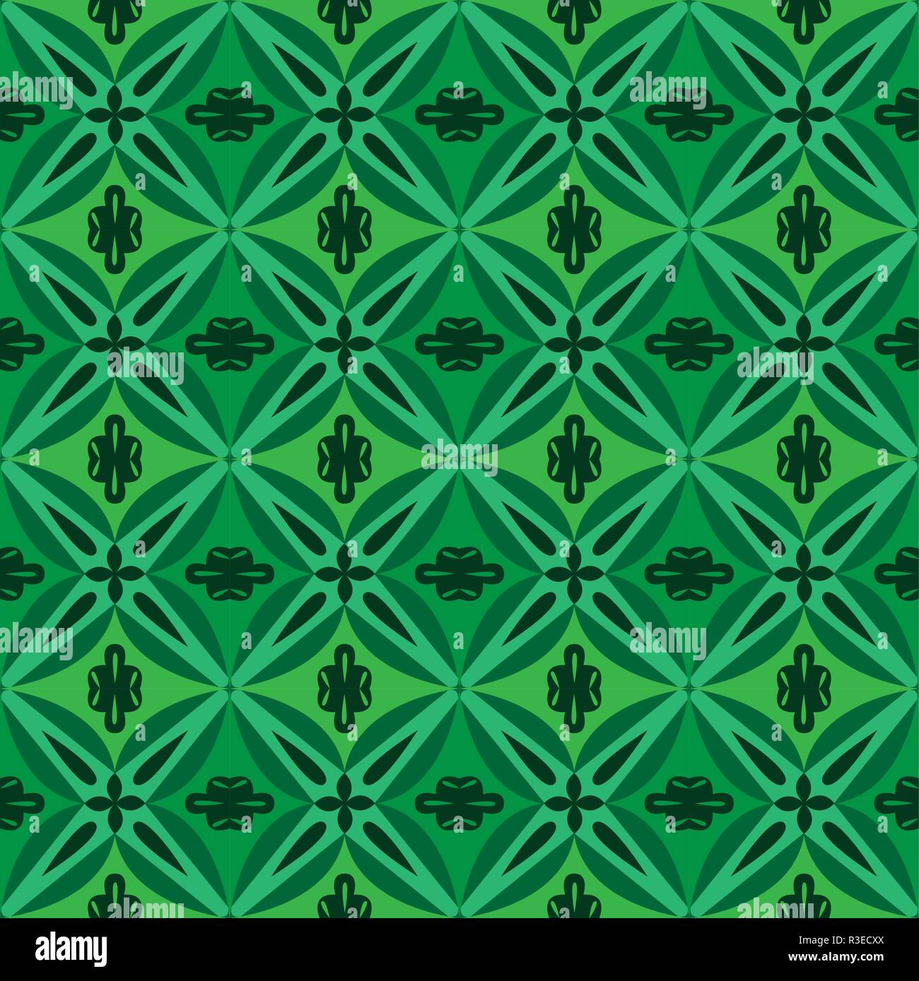Green royal pattern. The Seamless vector background Stock Vector Image ...