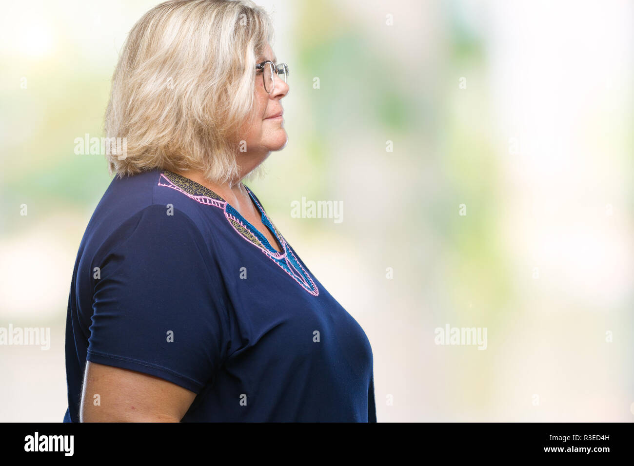 Obese people side profile hi-res stock photography and images - Alamy