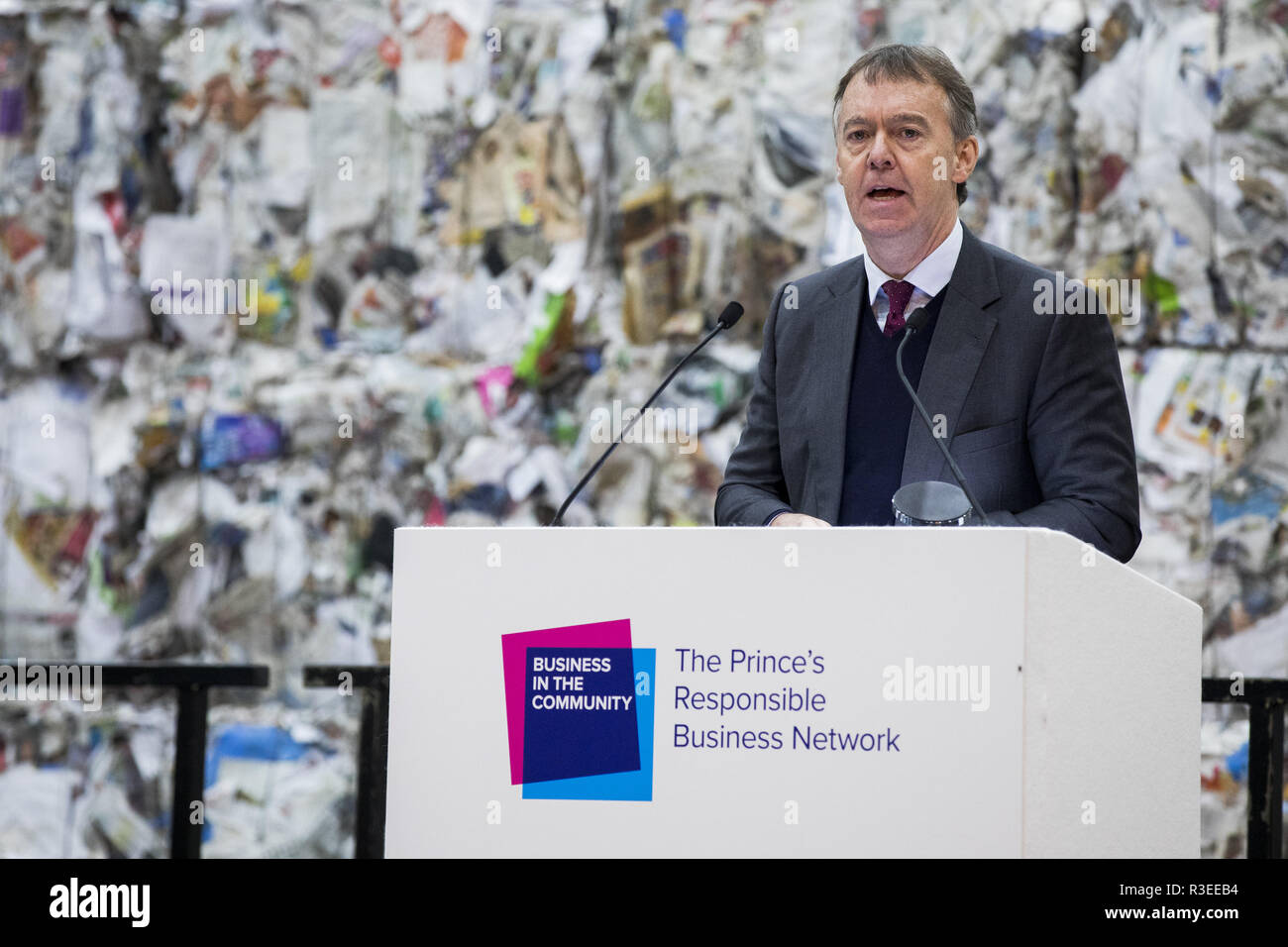 Jeremy Darroch speaks on stage during the Business in the Community ...