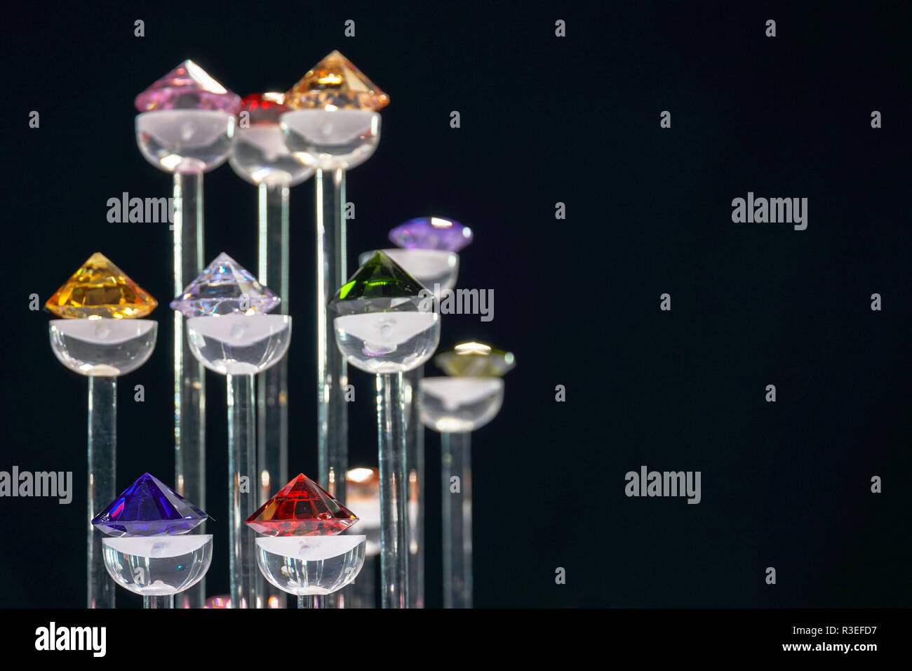 beautiful diamonds are show on the diamond showcase Stock Photo - Alamy