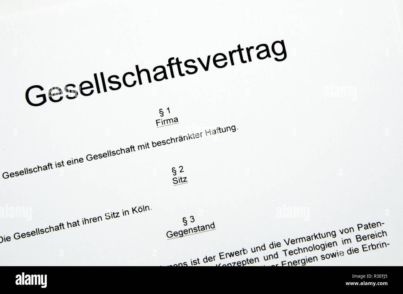 Gesellschaftsvertrag hi-res stock photography and images - Alamy