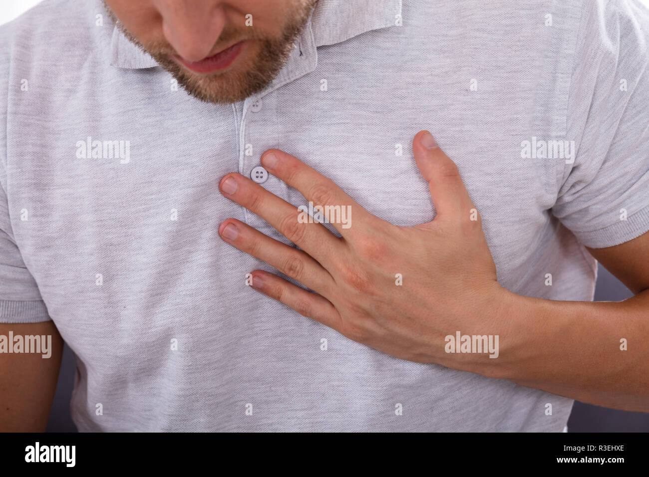 Chest pain man hi-res stock photography and images - Alamy