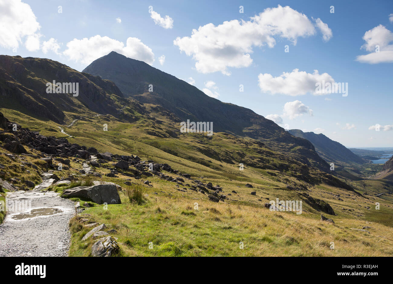 Pyg Track at base of Snowdon, Wales Stock Photo - Alamy