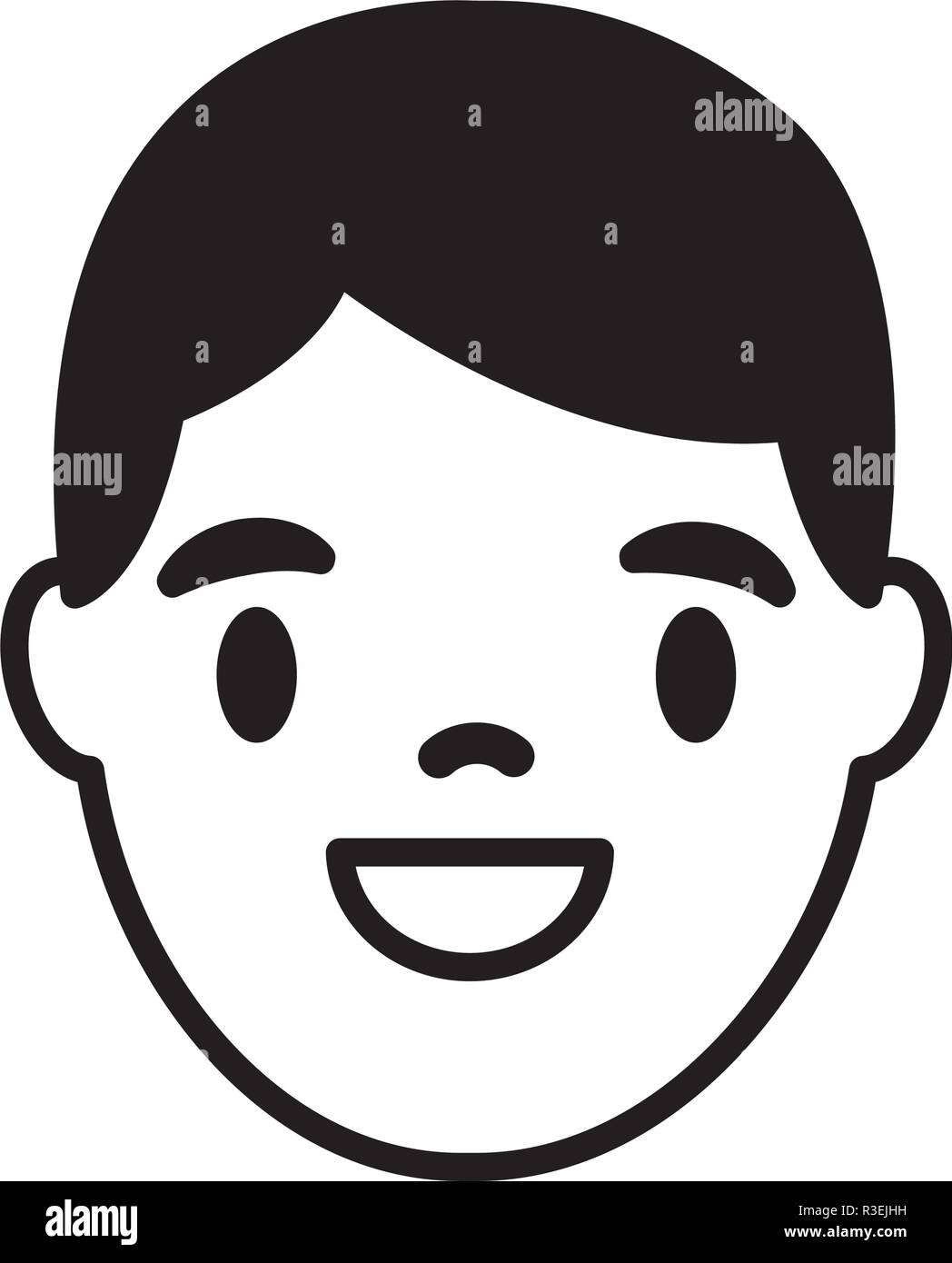 smiling man face on white background vector illustration Stock Vector ...