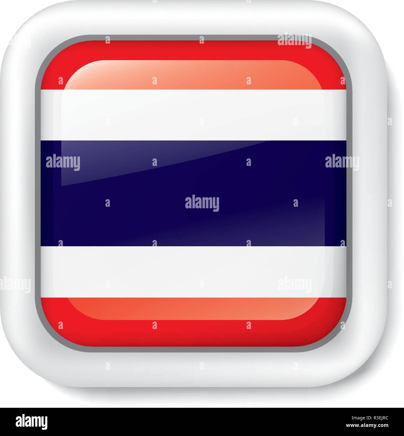 Thailand flag, vector illustration on a white background Stock Vector ...