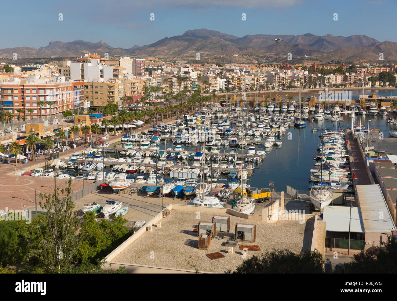 Puerto de Mazarron Murcia Spain with boats and yachts in the port ...