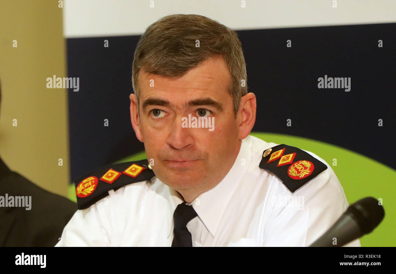 Garda Commissioner Drew Harris addresses a meeting of the policing ...