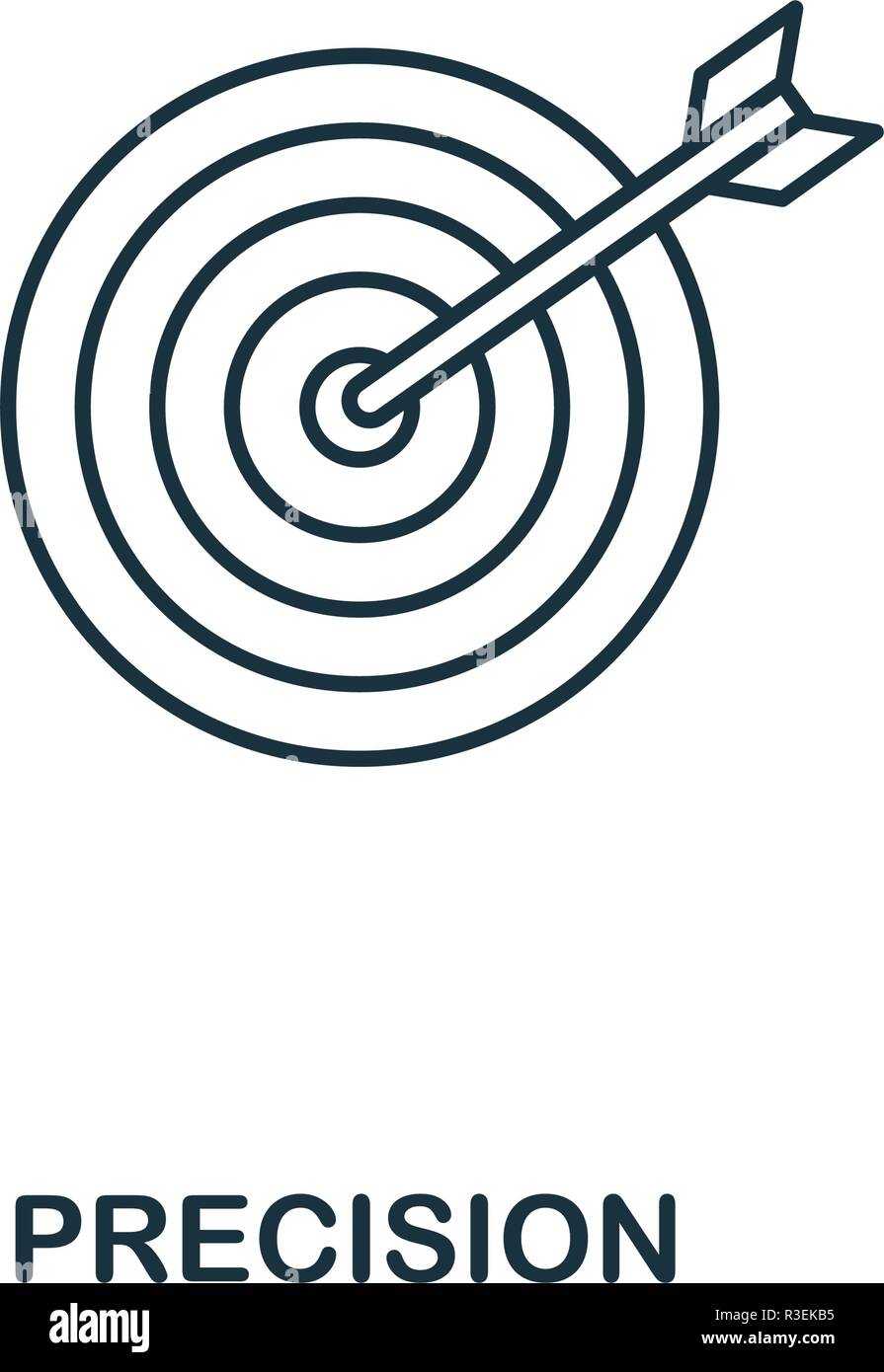 Precision icon. Outline style thin design from business icons ...