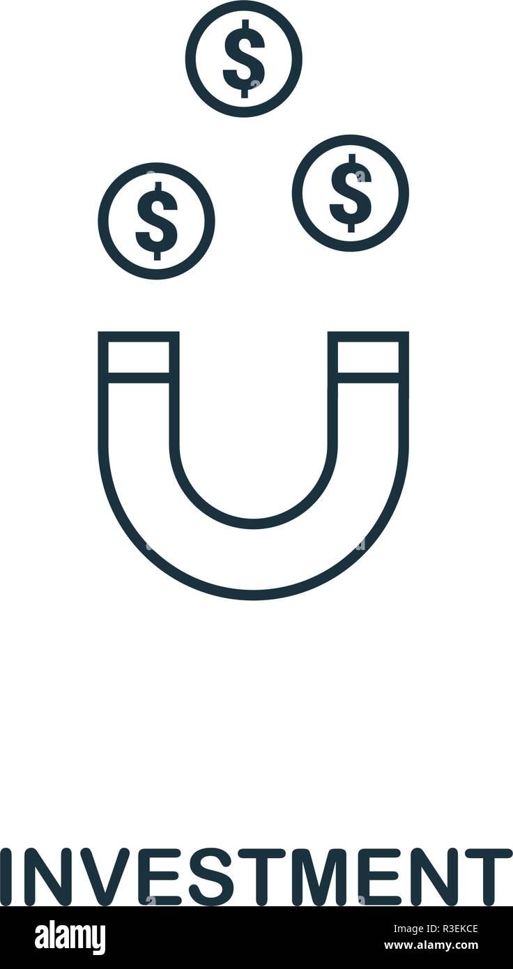Investment icon. Outline style thin design from business icons ...
