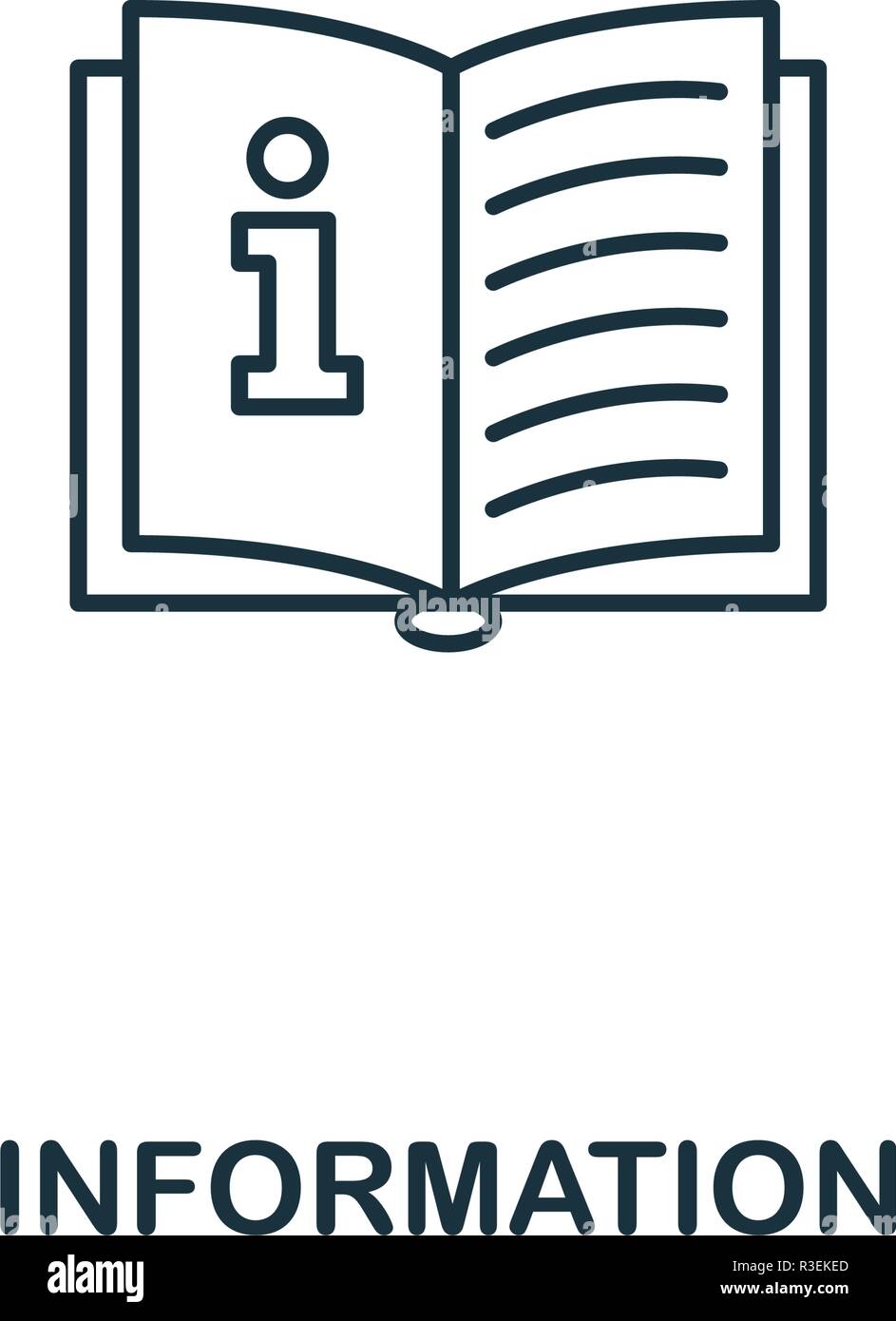 Information icon. Outline style thin design from business icons ...