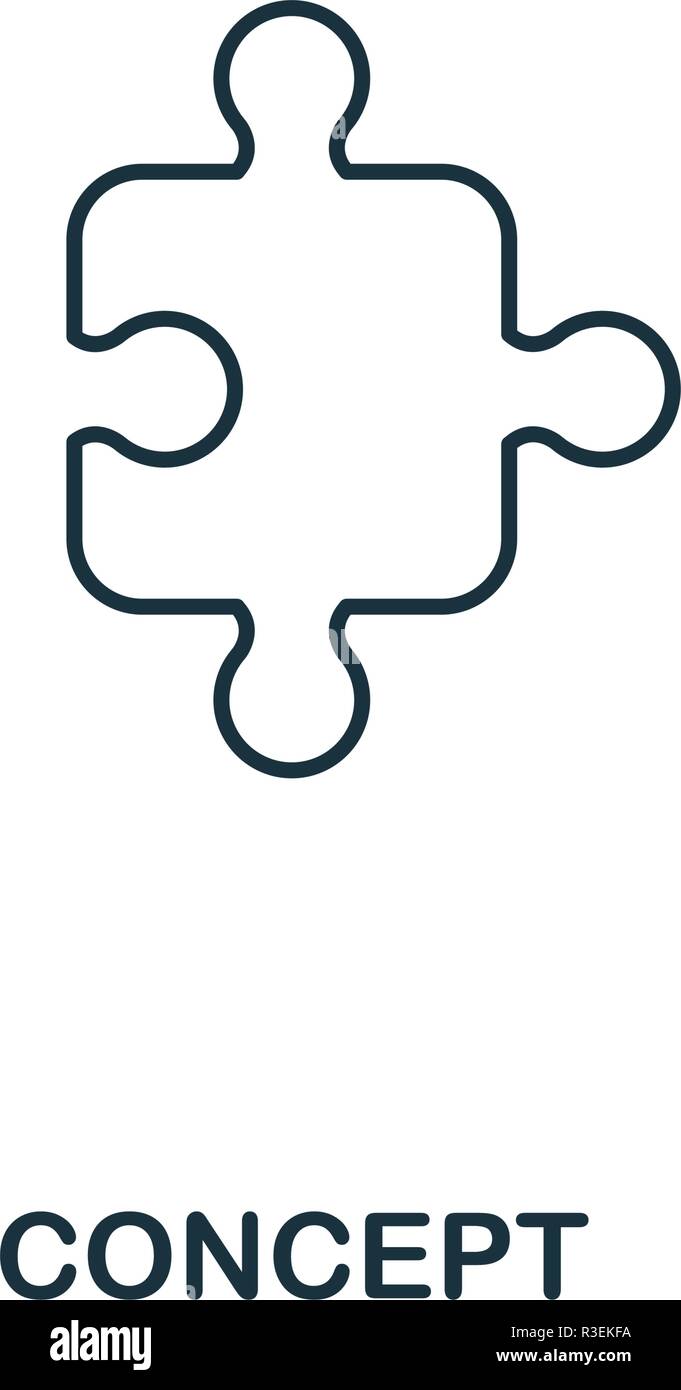 Concept icon. Outline style thin design from business icons collection ...