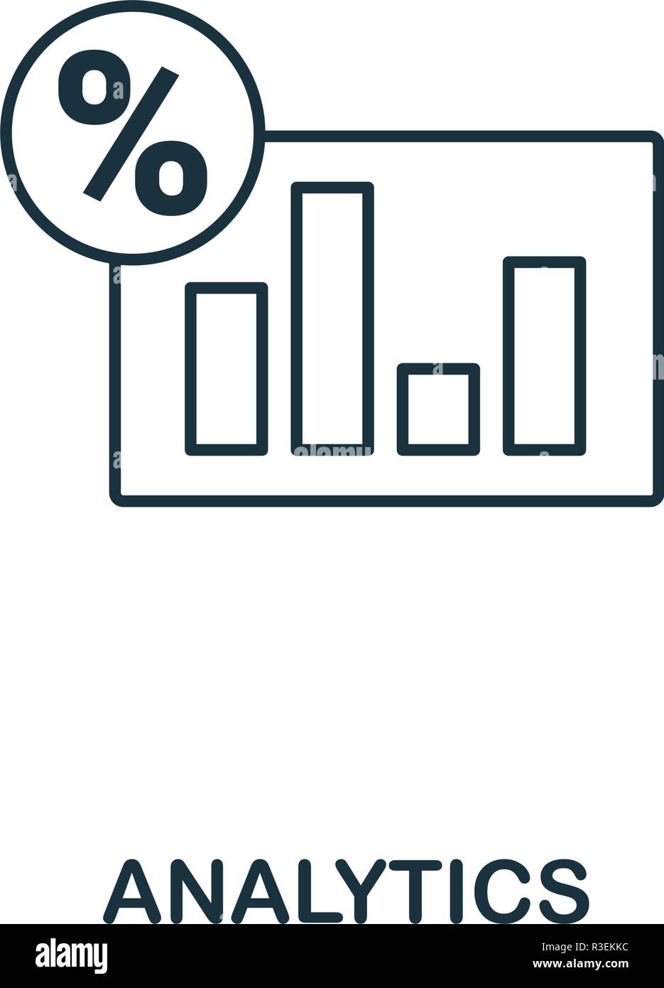 Analytics Icon Outline Style Thin Design From Business Icons