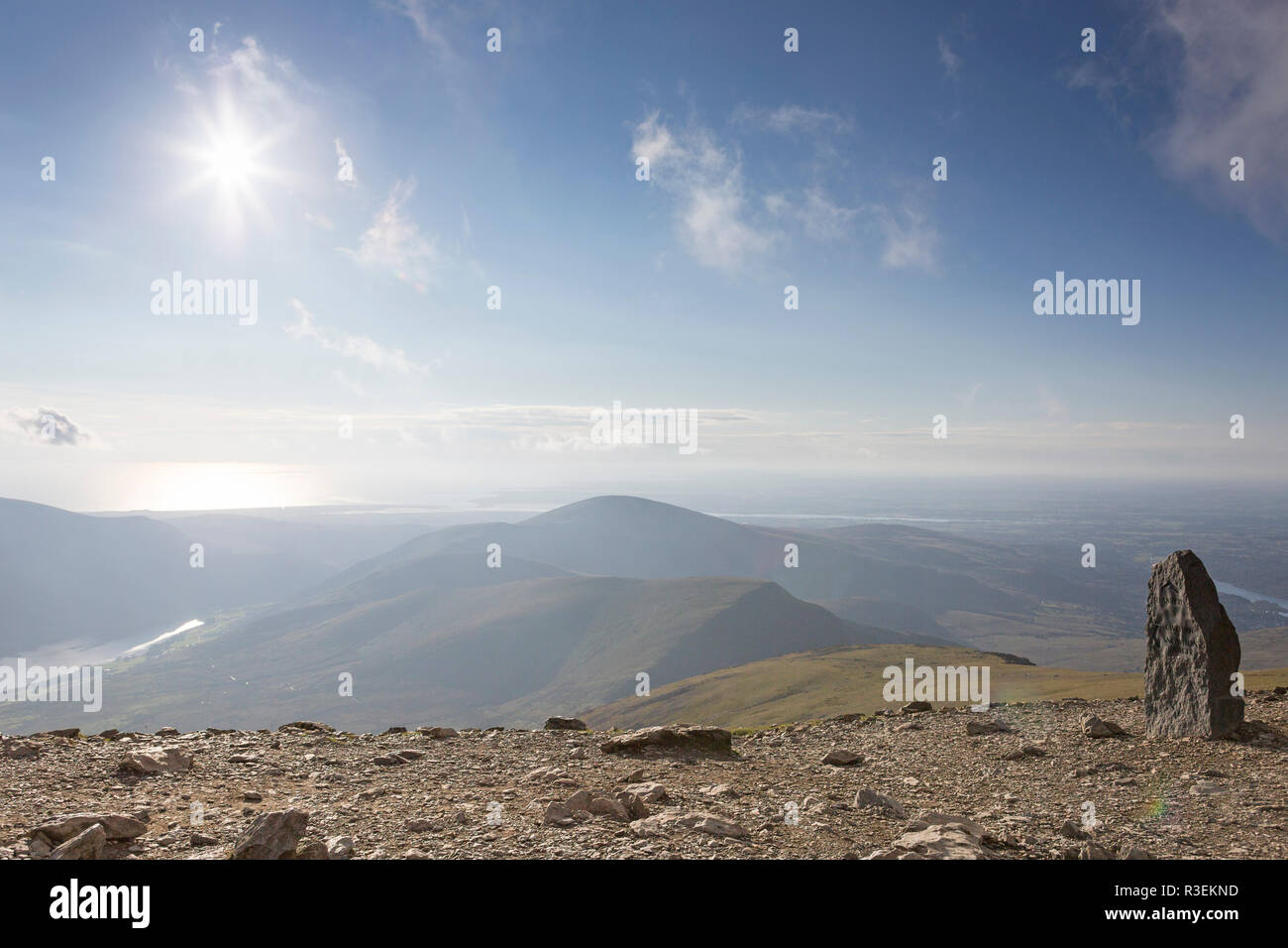 View from summit of Snowdon, Gwynedd, Wales Stock Photo - Alamy