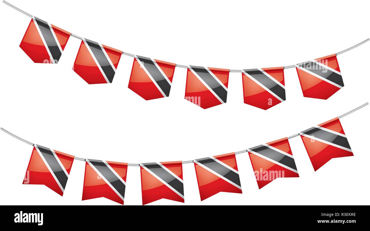 trinidad and tobago flag, vector illustration on a white background ...