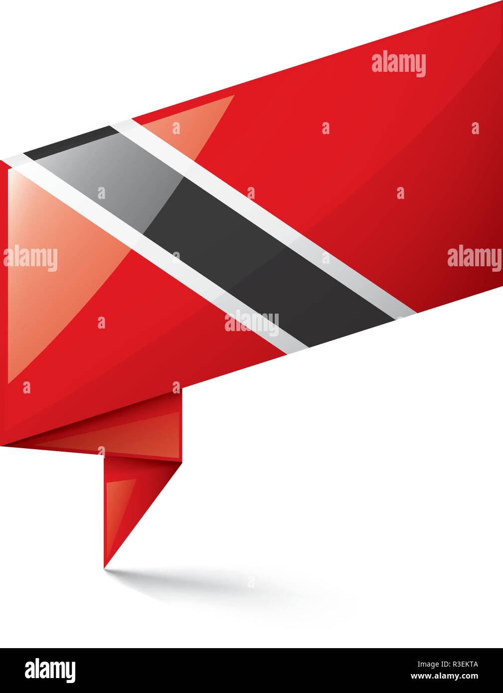 trinidad and tobago flag, vector illustration on a white background ...