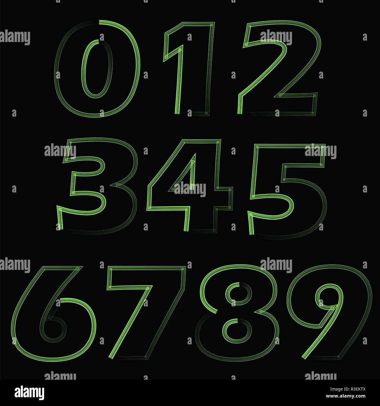 Green cursive font hi-res stock photography and images - Alamy