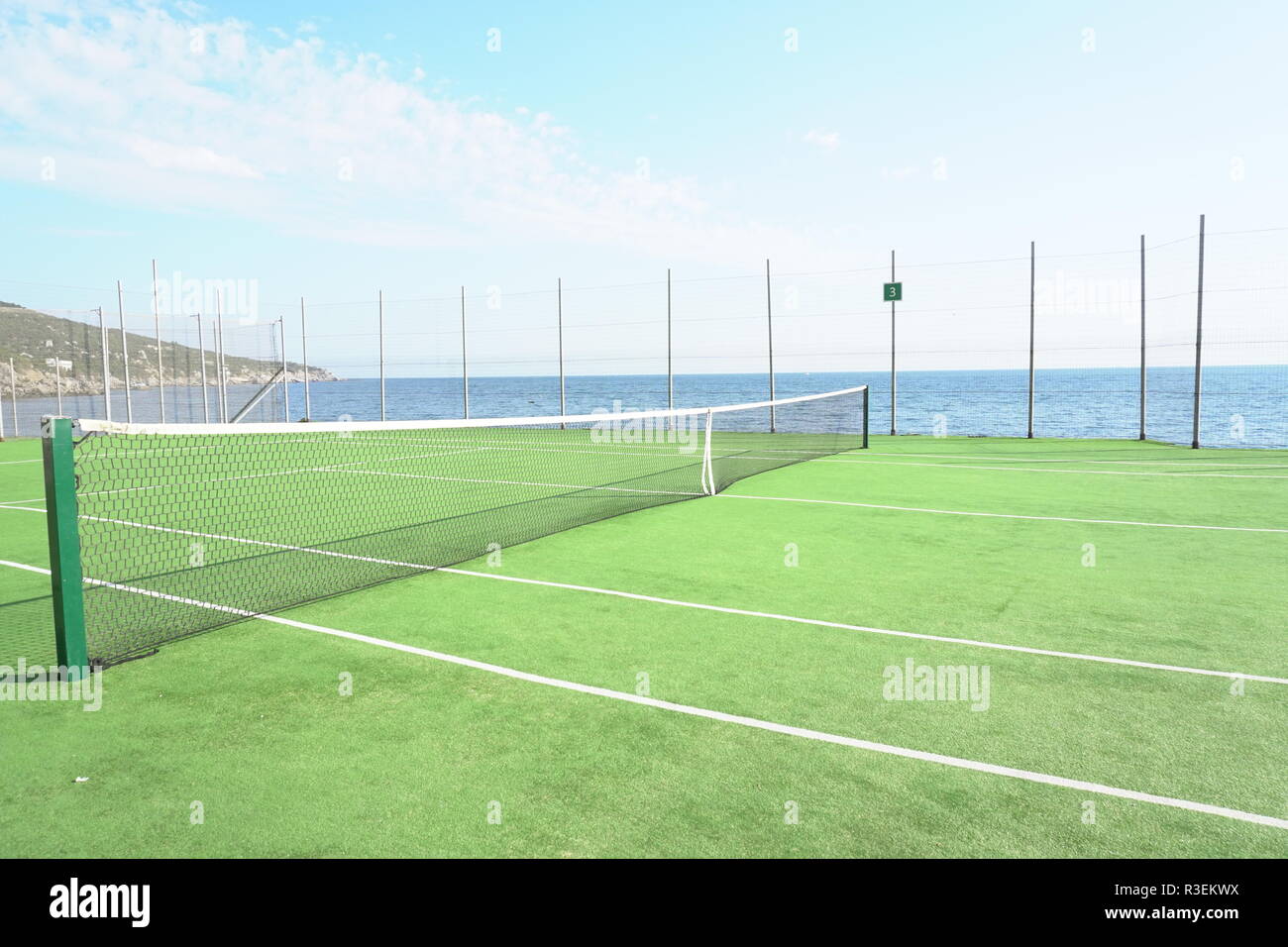 open air tennis sports summer sea Stock Photo - Alamy