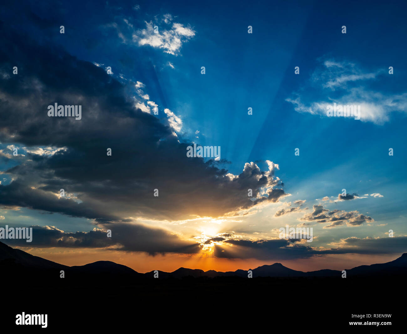 Sunset Dabchick Game Reserve, Waterberg Region. Limpopo Province, South ...