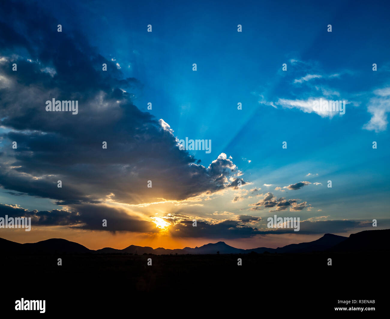 Sunset Dabchick Game Reserve, Waterberg Region. Limpopo Province, South ...