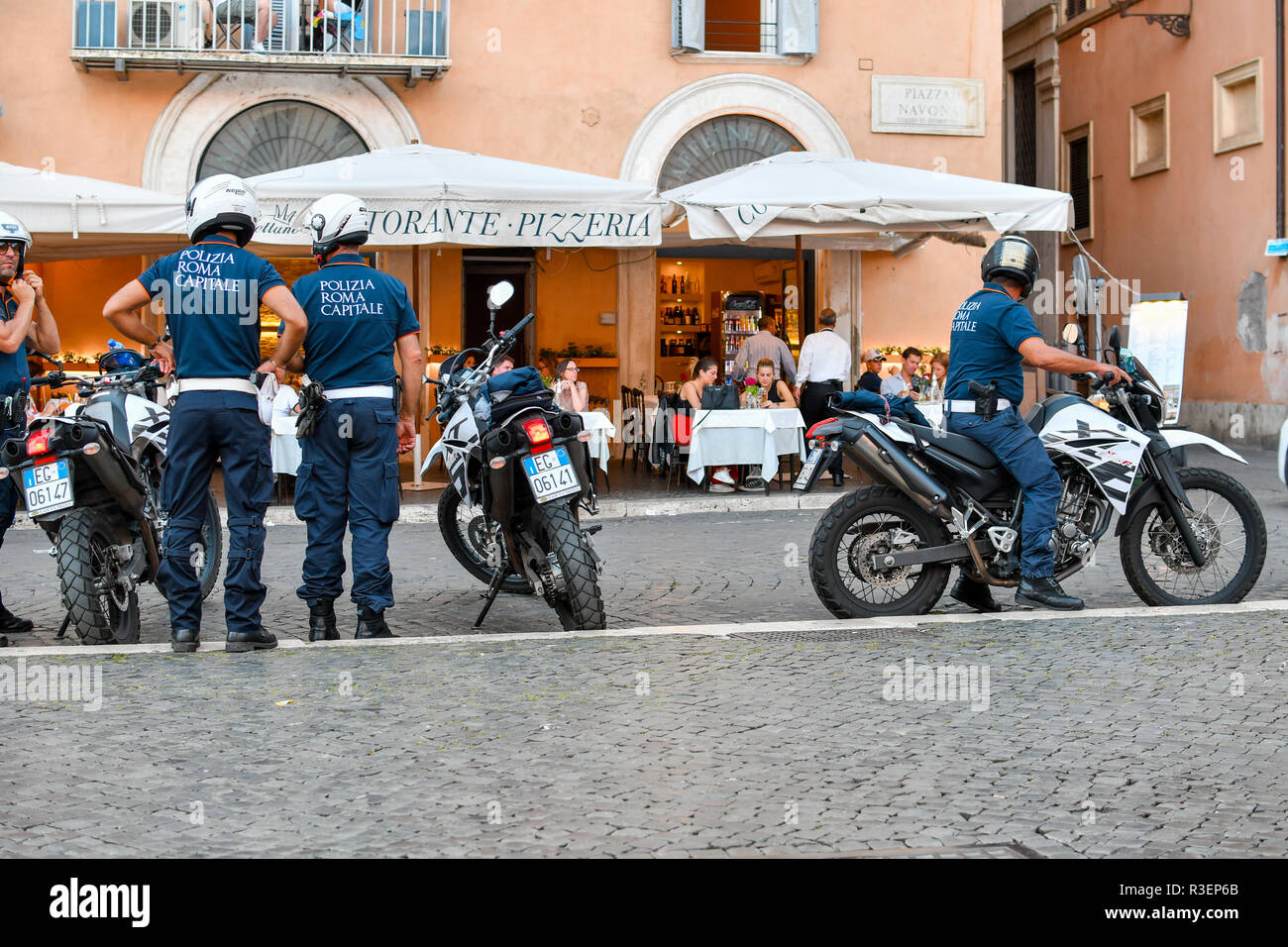 Rome Police Motorcycle Parade