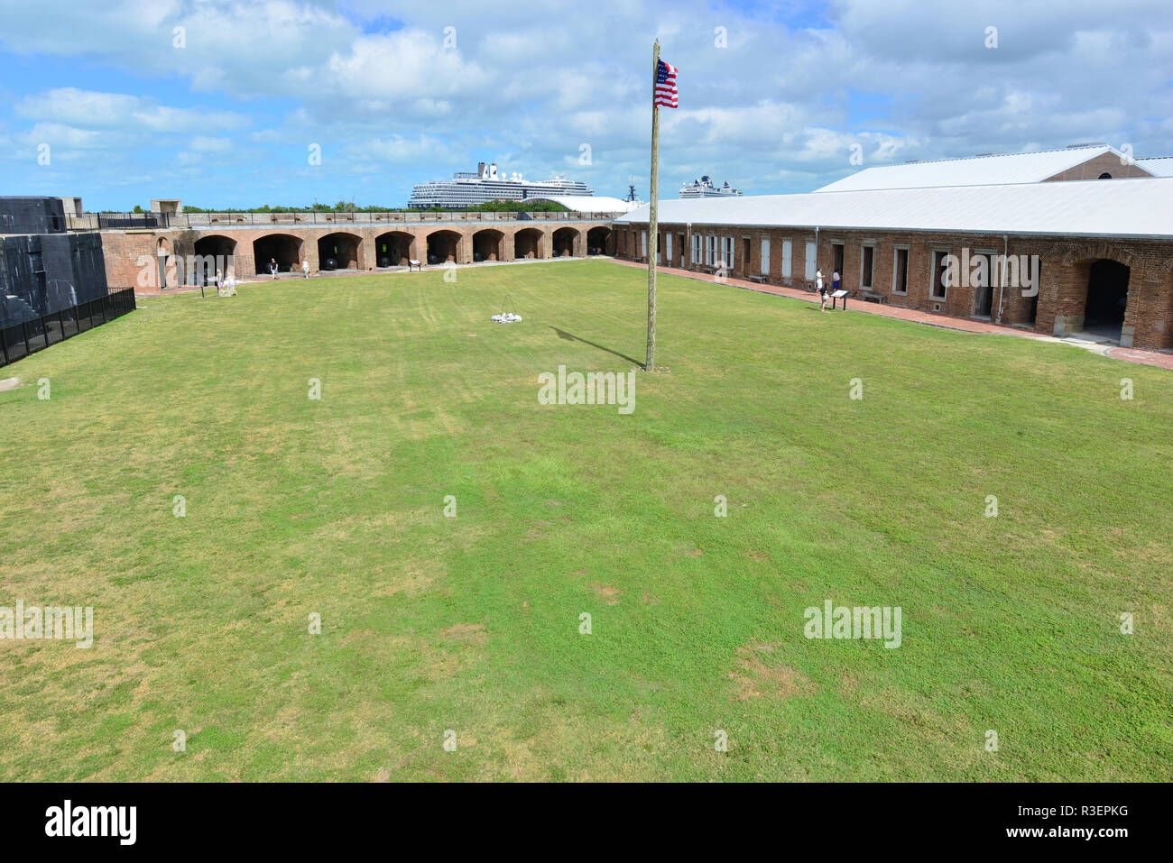 The Inner courtyard of Fort Zachary an American Civil War Fortress ...