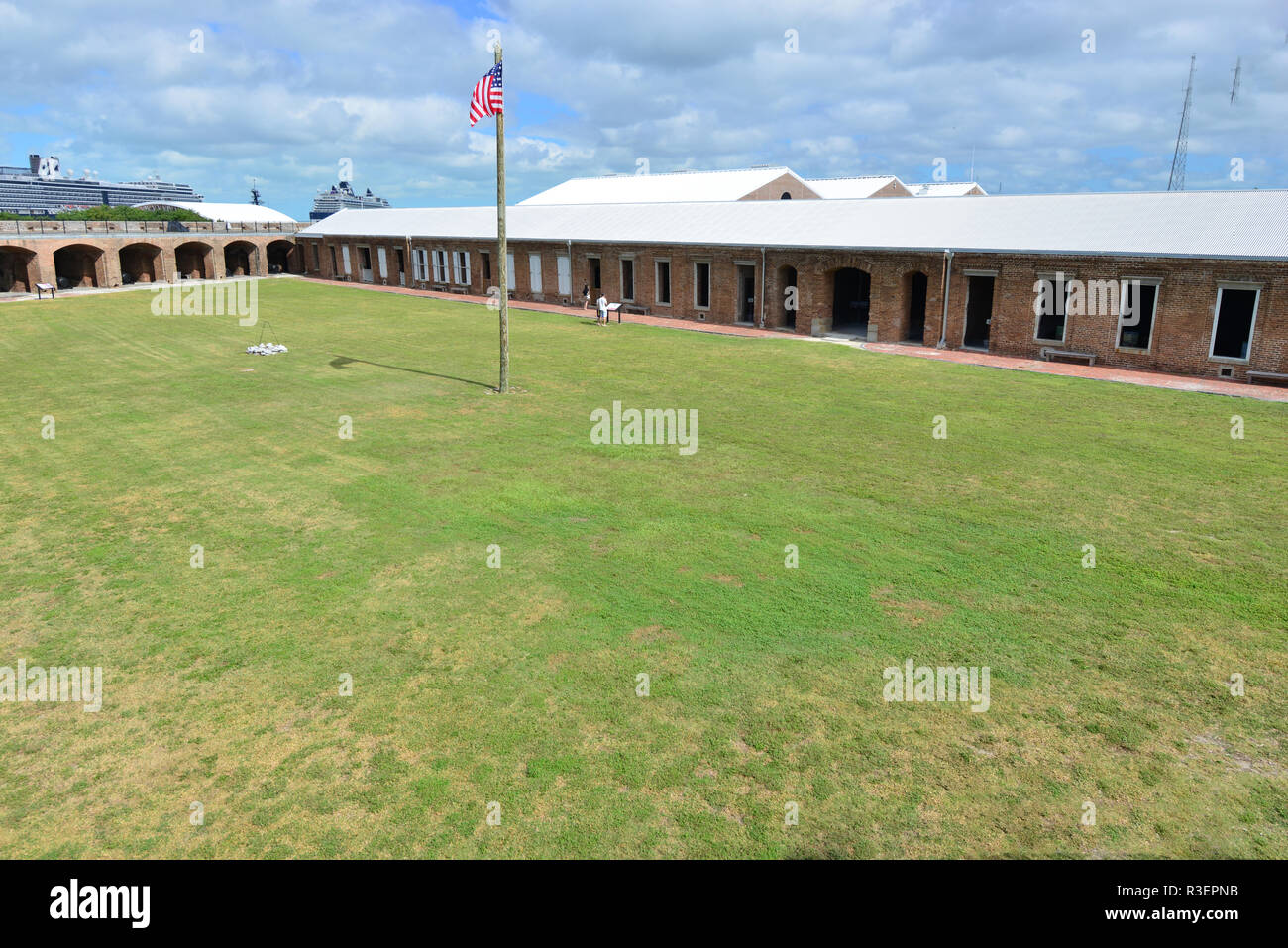 The Inner courtyard of Fort Zachary an American Civil War Fortress ...
