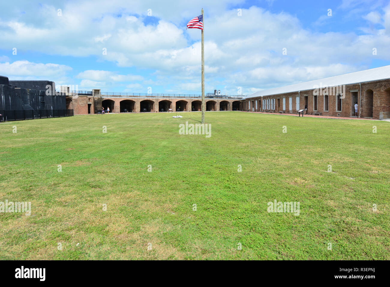 The Inner courtyard of Fort Zachary an American Civil War Fortress ...