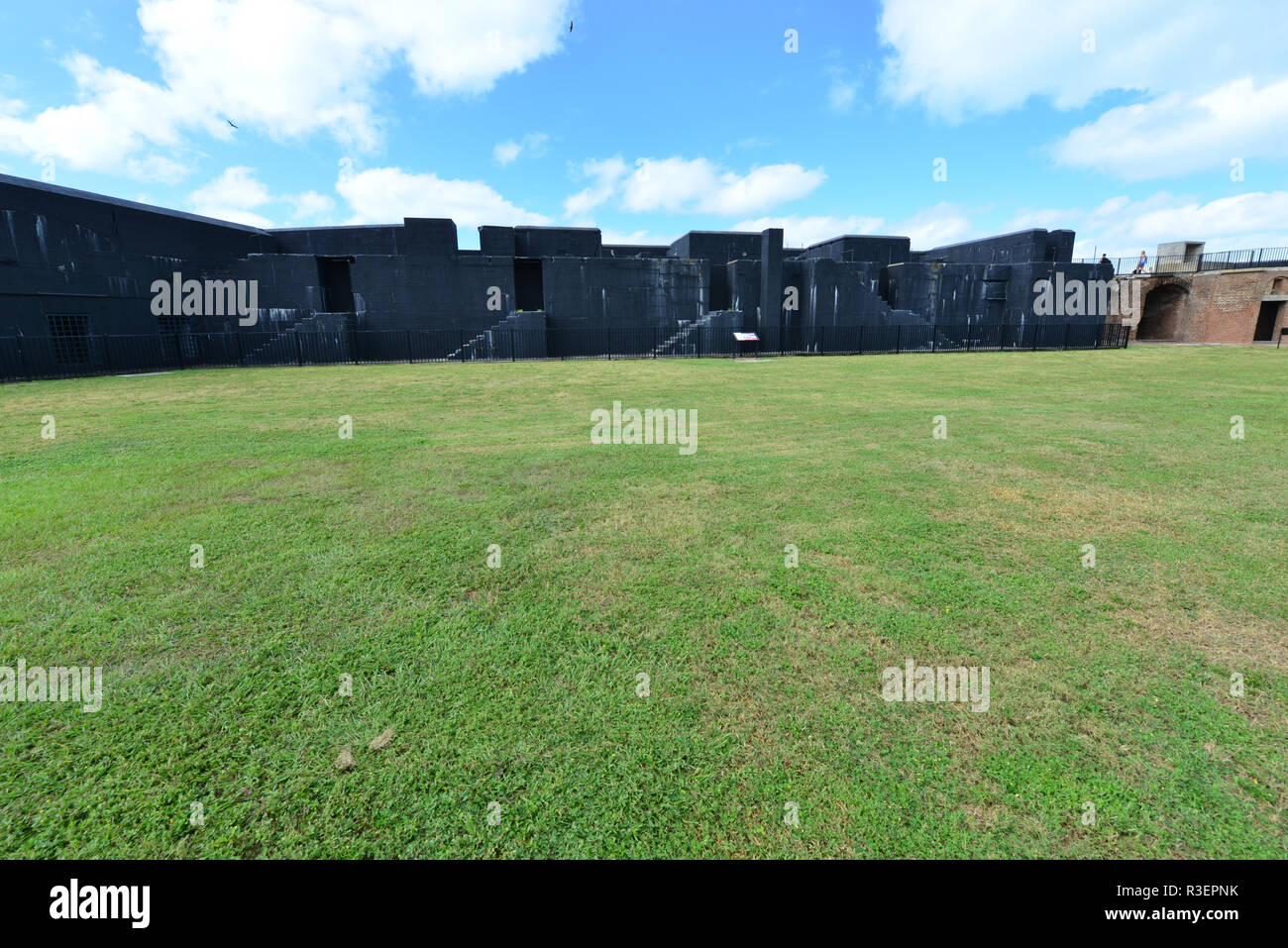 The Inner courtyard of Fort Zachary an American Civil War Fortress ...