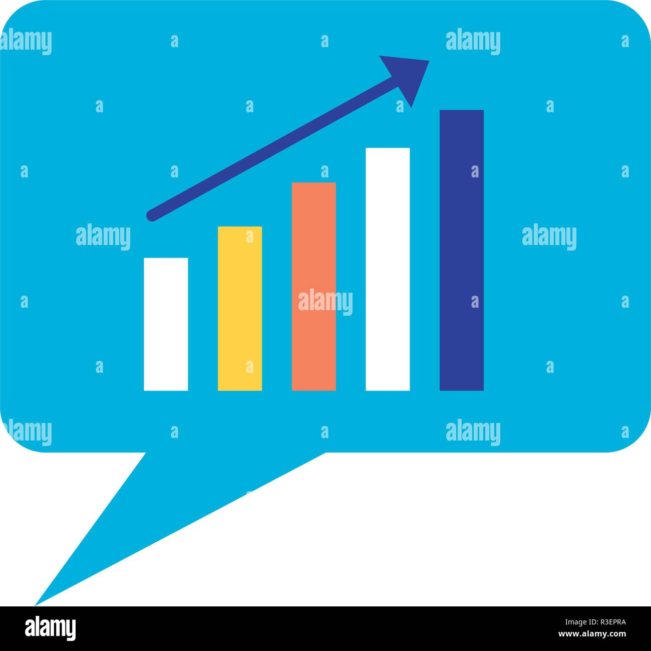speech bubble chart financial search engine optimization vector ...