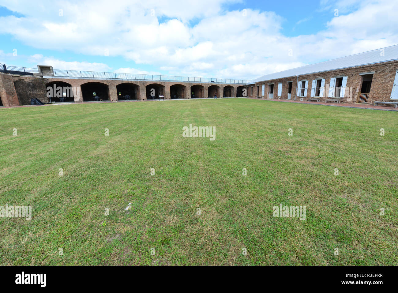 The Inner courtyard of Fort Zachary an American Civil War Fortress ...