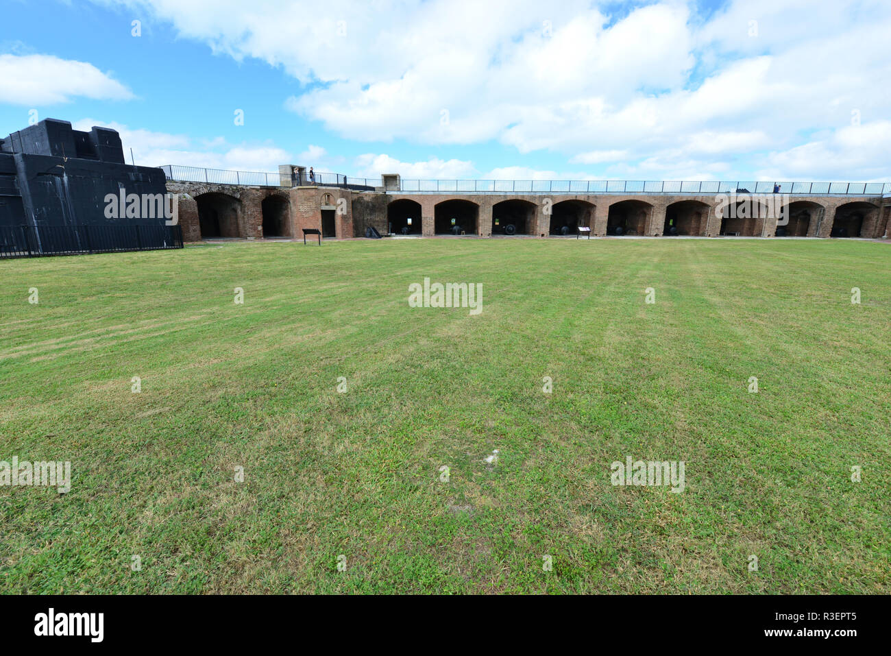 The Inner courtyard of Fort Zachary an American Civil War Fortress ...