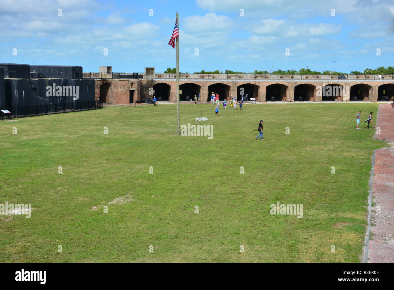 The Inner courtyard of Fort Zachary an American Civil War Fortress ...