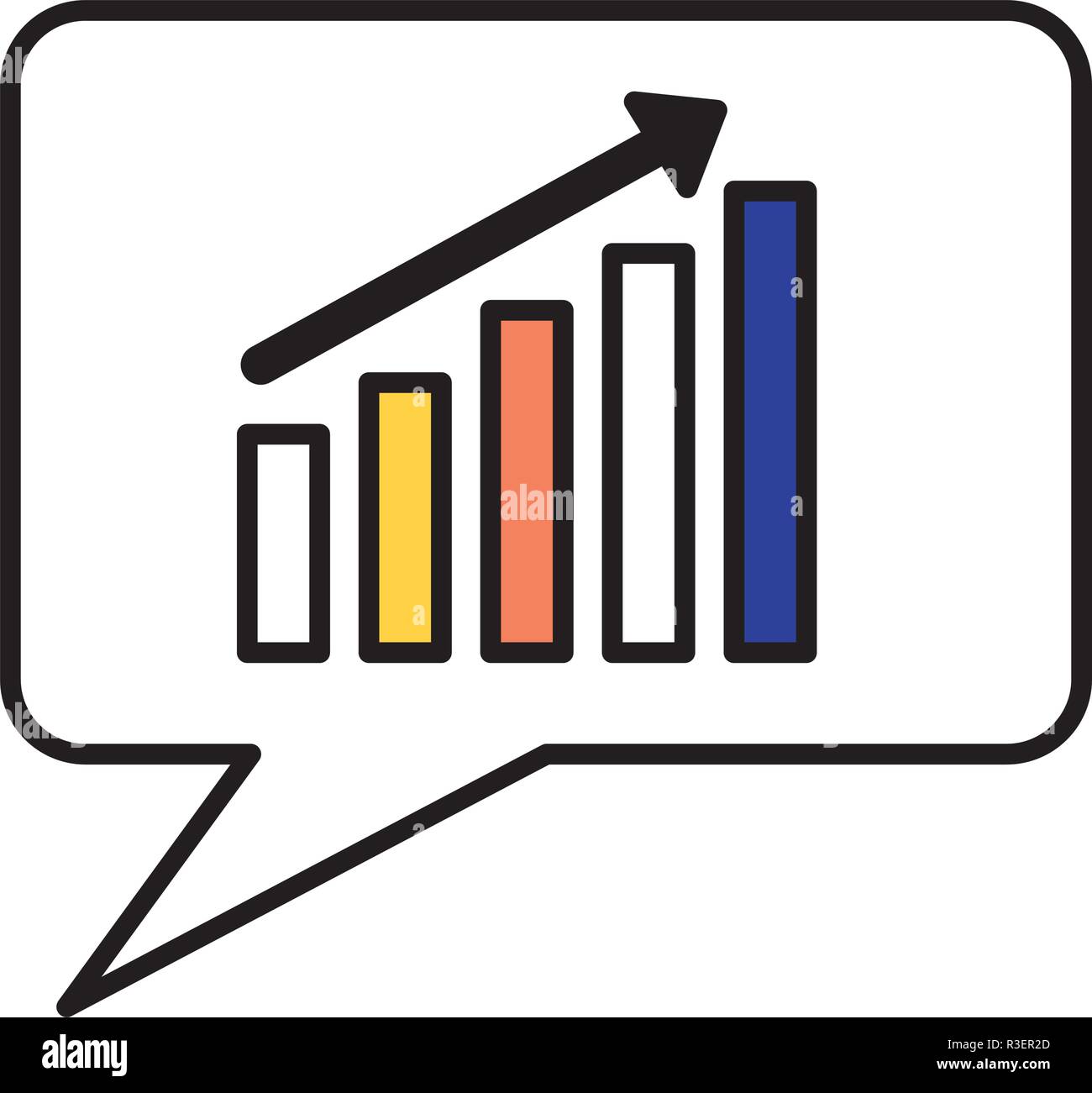 speech bubble chart financial search engine optimization vector ...