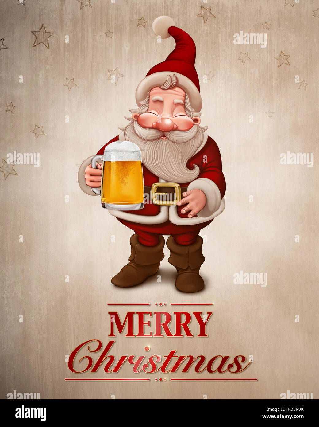 Father christmas drinking beer hi-res stock photography and images - Alamy
