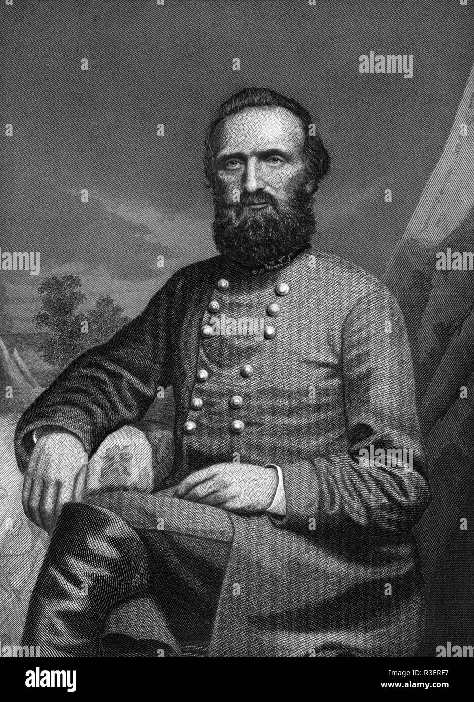 Confederate general thomas jackson Black and White Stock Photos ...